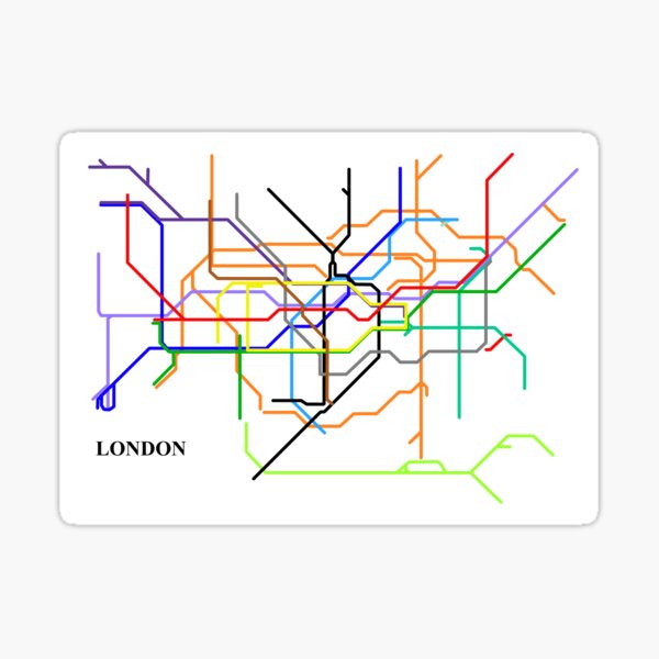 "London subway Map" Sticker for Sale by Tocreate | Redbubble
