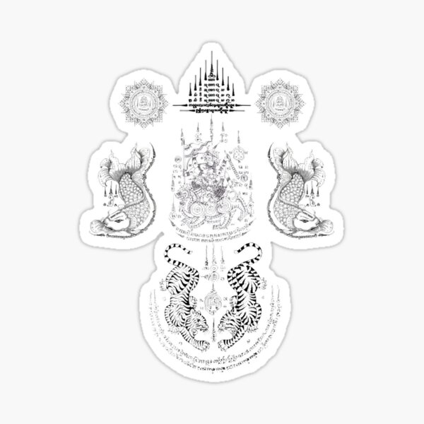 "Sak Yant Thai all" Sticker for Sale by Chutipol | Redbubble