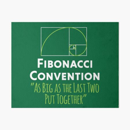 "Fibonacci Convention Funny Math Number Theory Mathematics" Art Board ...
