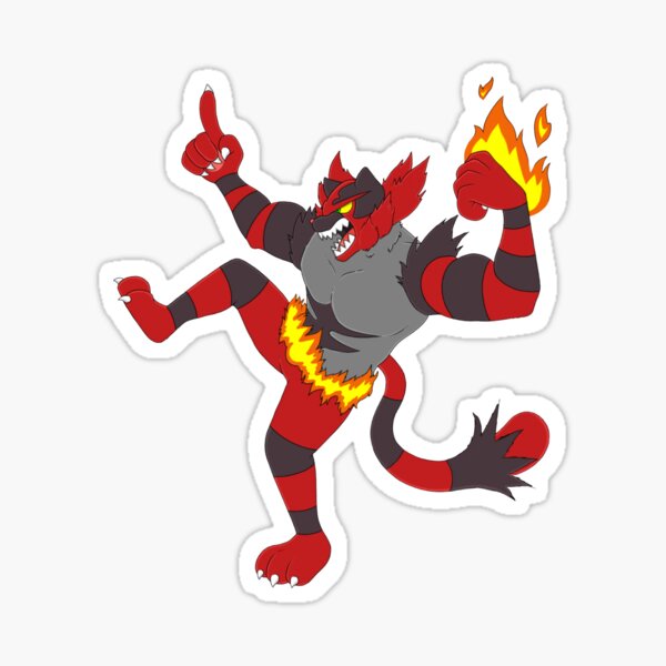 "Incineroar Angry" Sticker for Sale by Berk Shart | Redbubble