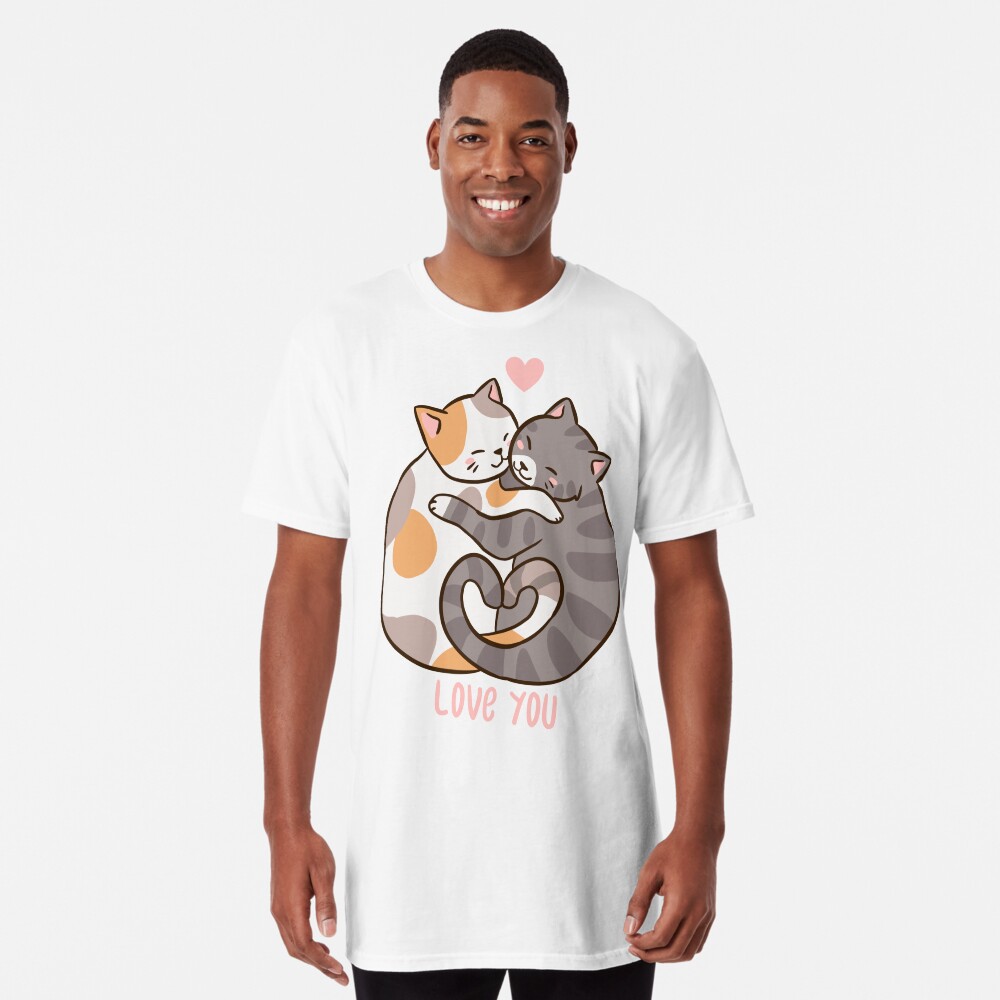 "Cute cats hug Love you " Poster for Sale by Yaragold | Redbubble
