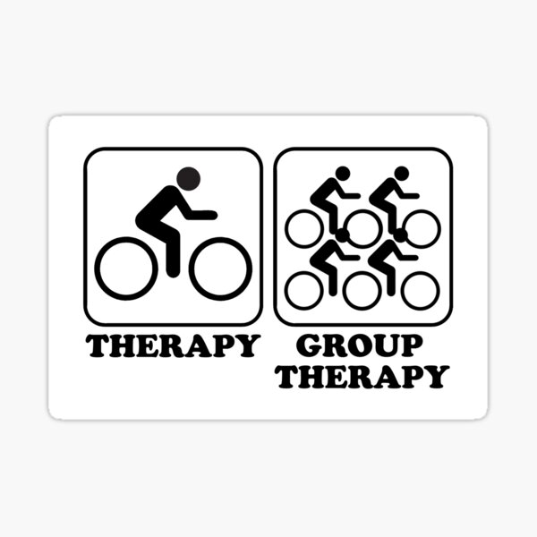 "Therapy, Group Therapy" Sticker by esskay | Redbubble