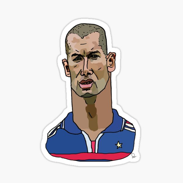 "Zinedine Zidane" Sticker by RAMphilosophy | Redbubble