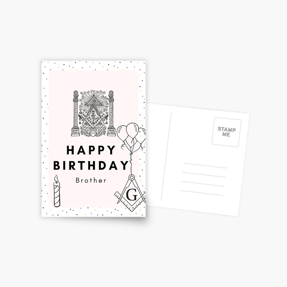 "Masonic brother birthday card" Greeting Card for Sale by drprintz ...