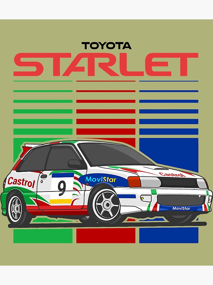 "Toyota Starlet Castrol Movistar Rally Gran Turismo Livery A " Poster ...