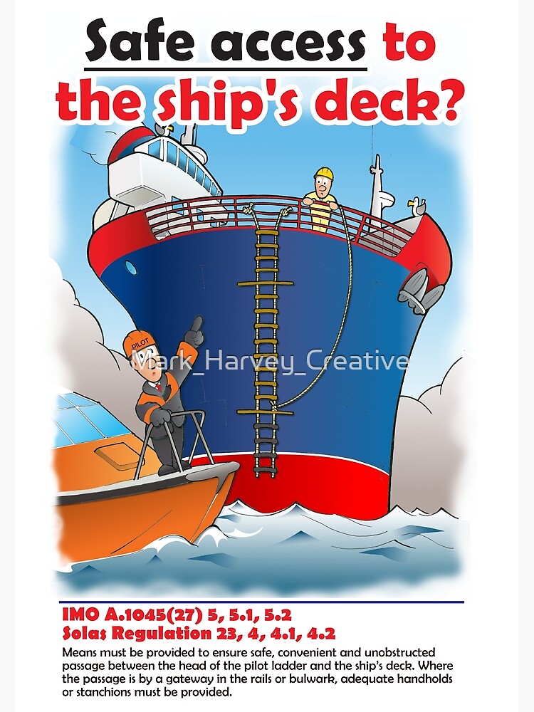 "Safety at Sea - Safe Access to Ships Deck poster" Poster for Sale by ...