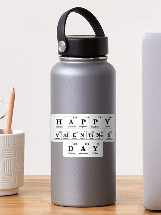 "Funny Happy Valentines Day T Shirt Periodic Table of Element Science ...