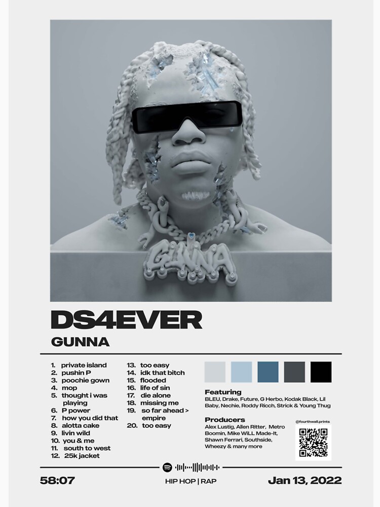 "DS4Ever by Gunna Album Poster " T-shirt for Sale by FourthWallPrint ...