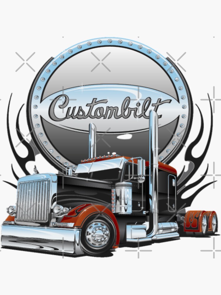 "Peterbilt 379/389 Custombilt" Sticker for Sale by Becooldesing | Redbubble
