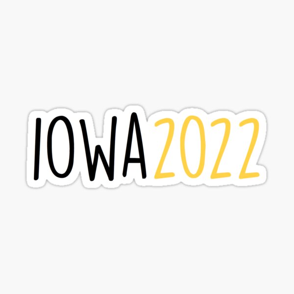 "iowa 2022" Sticker for Sale by clairekeanna | Redbubble