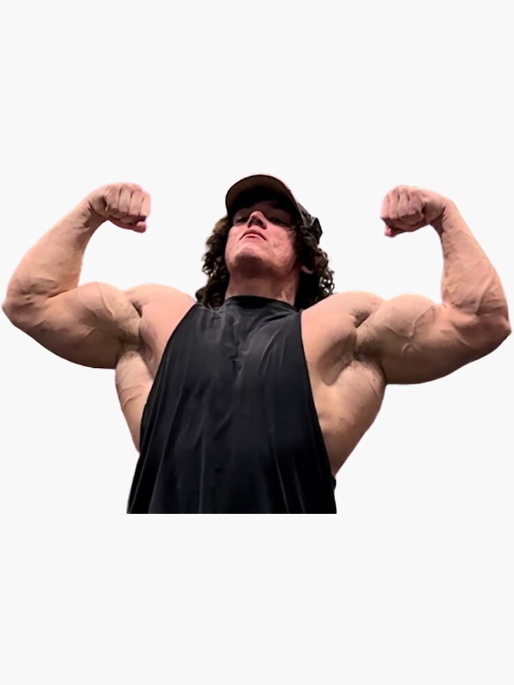 "Sam Sulek Double Bicep" Sticker for Sale by TopThreadTrove | Redbubble