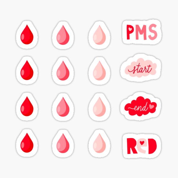 "Period Tracker Sticker Sheet: Cute and Empowering Menstruation Themed ...