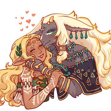 "Rauru and Sonia kiss!" Sticker for Sale by fruityrats | Redbubble