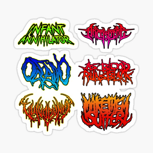 "Deathcore Sticker Pack" Sticker for Sale by xDumpTruckx | Redbubble