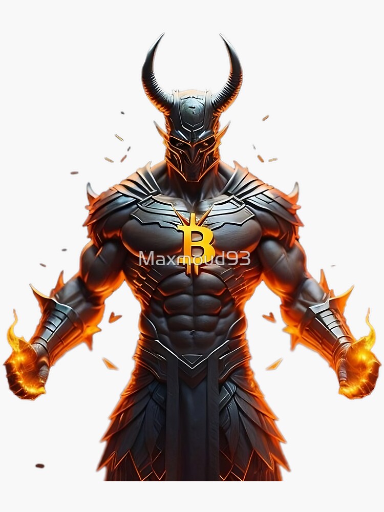 "Bitcoin ( BTC ) Devil" Sticker for Sale by Maxmoud93 | Redbubble