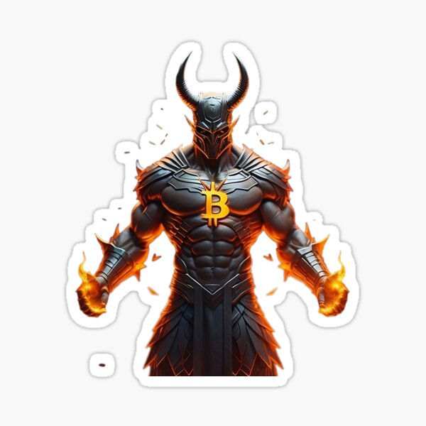 "Bitcoin ( BTC ) Devil" Sticker for Sale by Maxmoud93 | Redbubble