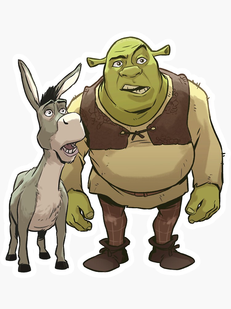 "Shrek Art" Sticker by KEV-95 | Redbubble
