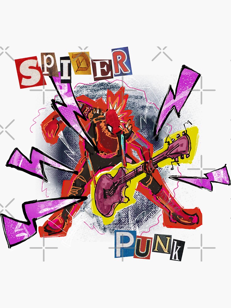 "Spiderverse Spiderpunk" Sticker for Sale by kakajaa | Redbubble