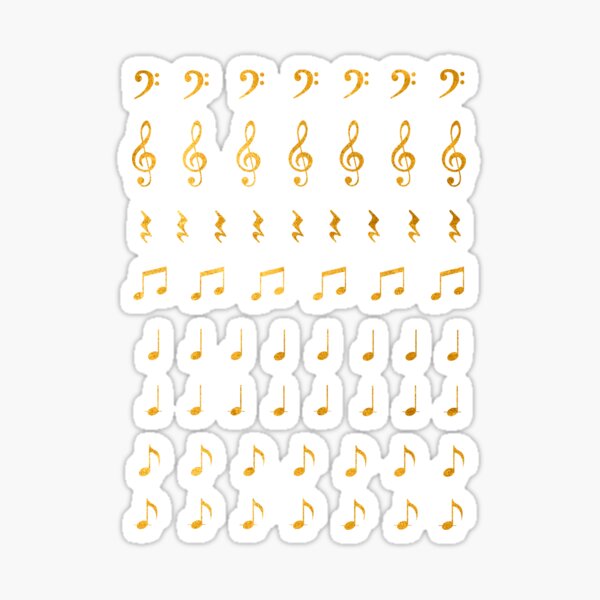 "Music Notes and Symbol Sticker" Sticker for Sale by MahsaWatercolor ...