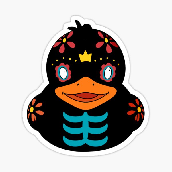 "Day of the Dead Rubber Duck" Sticker for Sale by alishaober | Redbubble