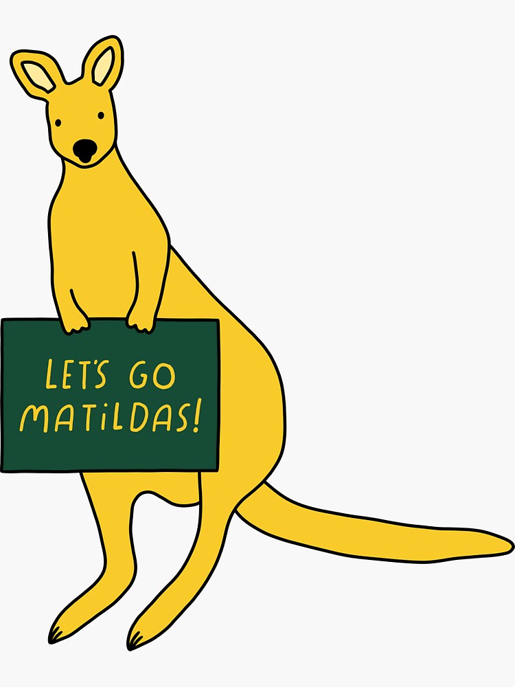 "let's go matildas" Sticker for Sale by doodlesfc | Redbubble