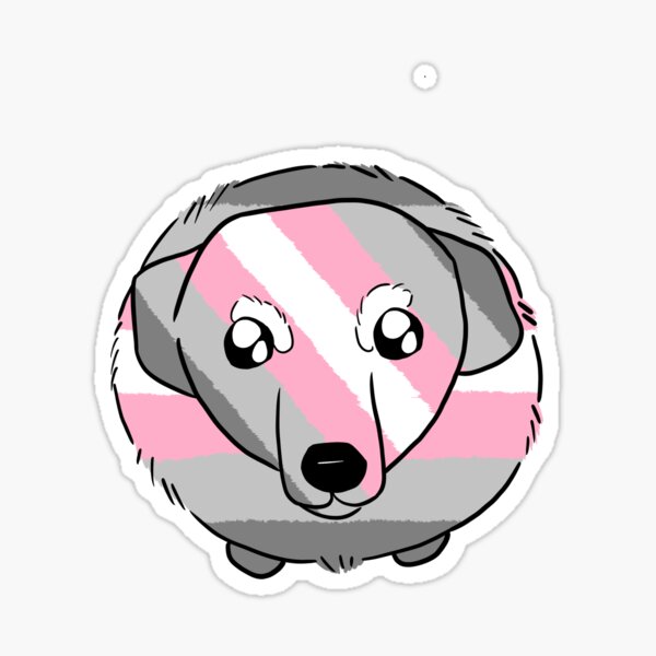 "Demigirl Black Hole Dog" Sticker for Sale by HelloThereNerds | Redbubble