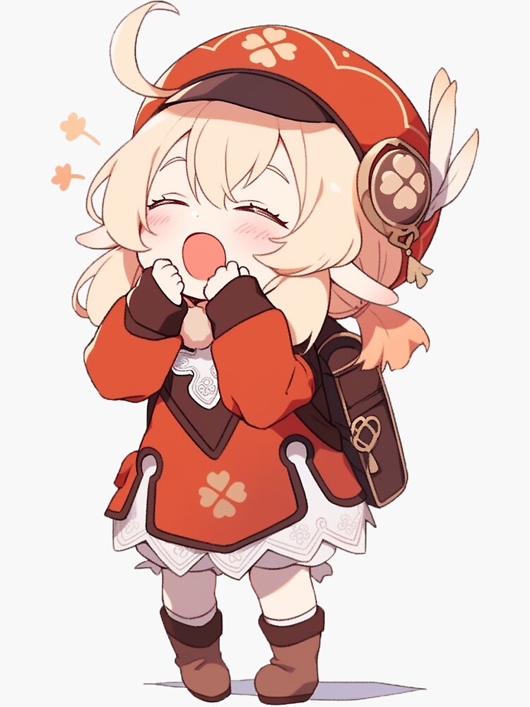 "Chibi Klee Genshin Impact Sticker" Sticker for Sale by ChibiMochis ...