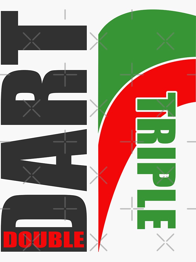 "Dart triple-double design for young + old, men and women" Sticker for ...