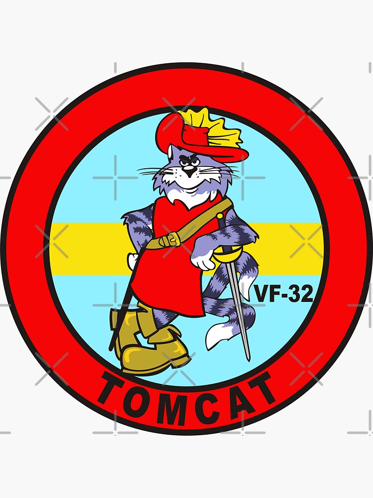 "F-14 Tomcat VF-32 Swordsmen" Sticker by MBK13 | Redbubble
