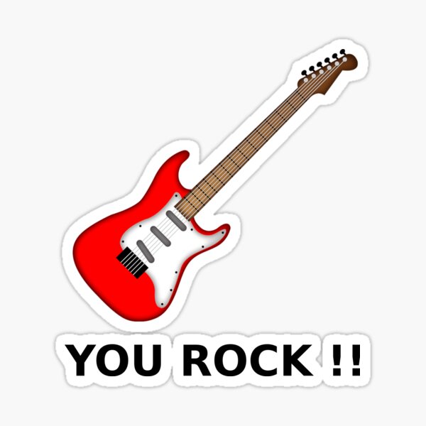 "You Rock" Sticker for Sale by lelightning | Redbubble