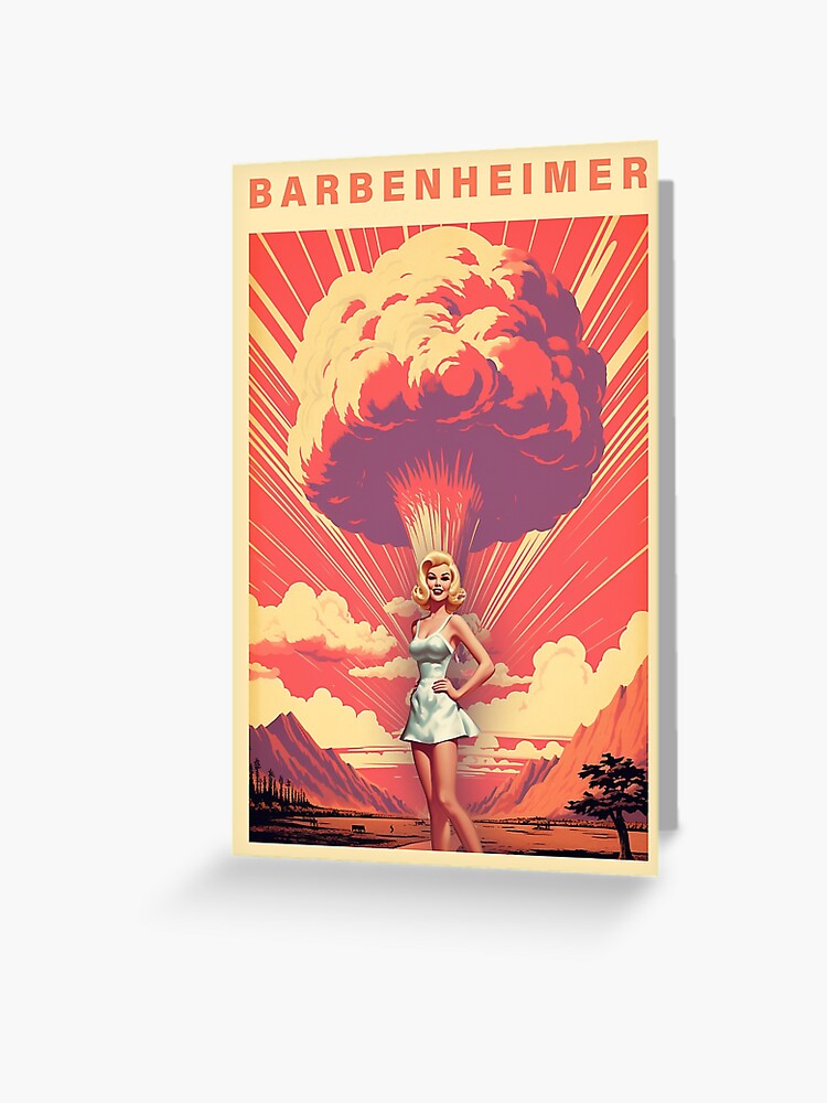 "x Oppenheimer 2023 | BARBENHEIMER" Greeting Card for Sale by Retro ...
