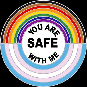 "You Are Safe With Me" Sticker for Sale by miccoby4 | Redbubble