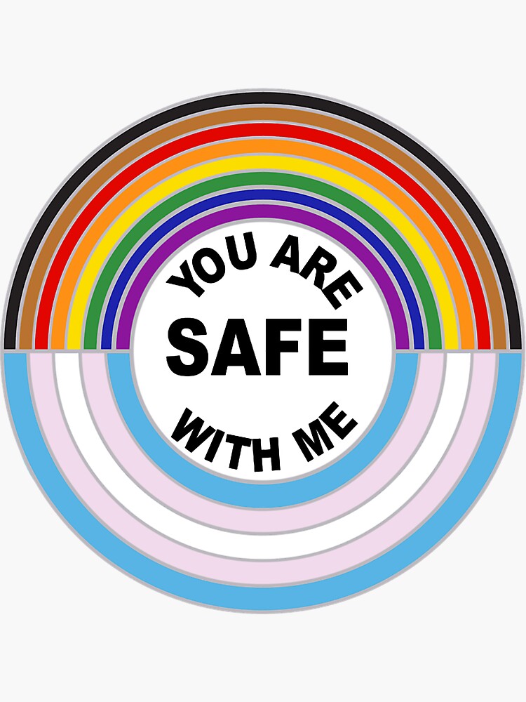 "You Are Safe With Me" Sticker for Sale by miccoby4 | Redbubble