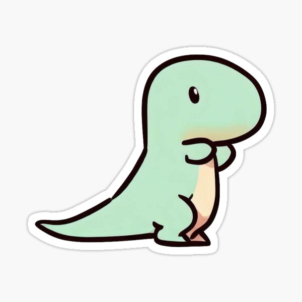 "Cute Dinosaur Cartoon" Sticker for Sale by PawsomeprintsAU | Redbubble