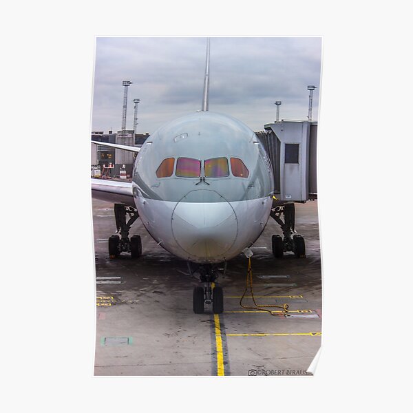 Boeing 787 Dreamliner Airplane Silhouette IATA Airport Code Poster ...