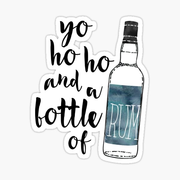 "Bottle of Rum" Sticker for Sale by redwoodandvine | Redbubble