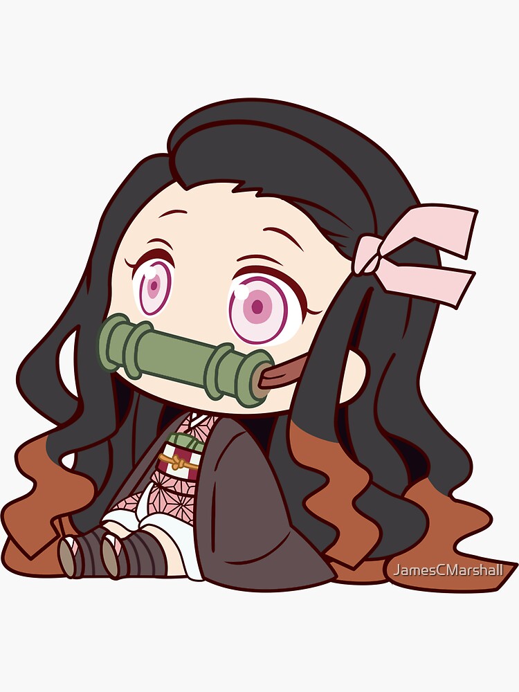"Cute Nezuko" Sticker for Sale by JamesCMarshall | Redbubble