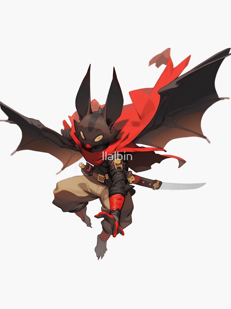 "bat ninja" Sticker for Sale by llalbin | Redbubble