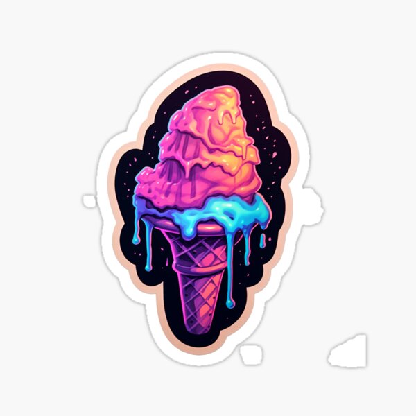 "Cyberpunk Ice-Cream 4" Sticker for Sale by Seriously-Madd | Redbubble