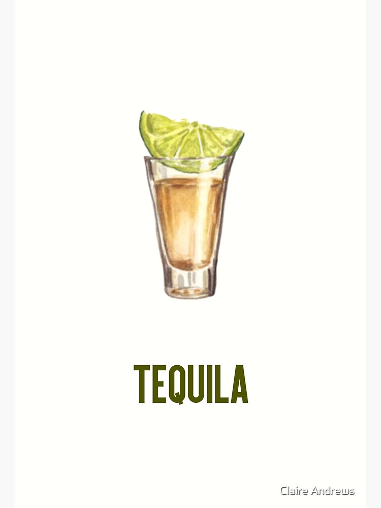 "Tequila Shot Poster" Sticker for Sale by Claireandrewss | Redbubble