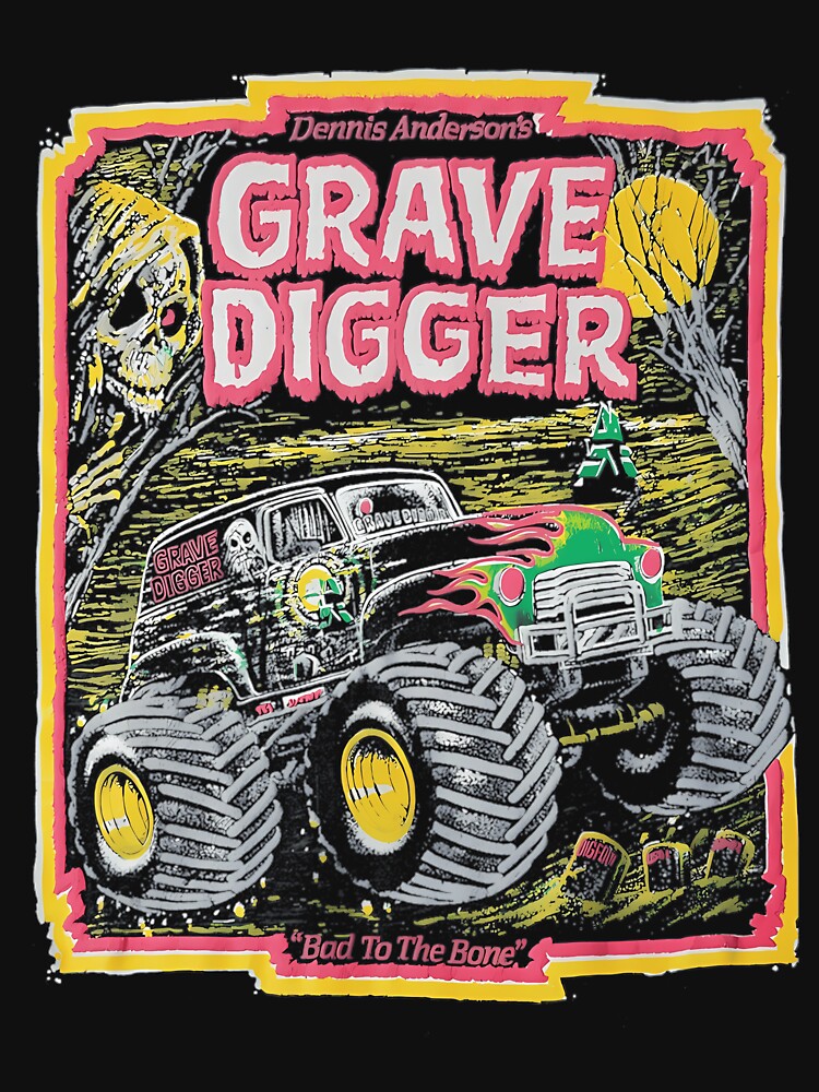 "Grave Digger Bad To The Bone Vintage Hype" Essential T-Shirt for Sale ...