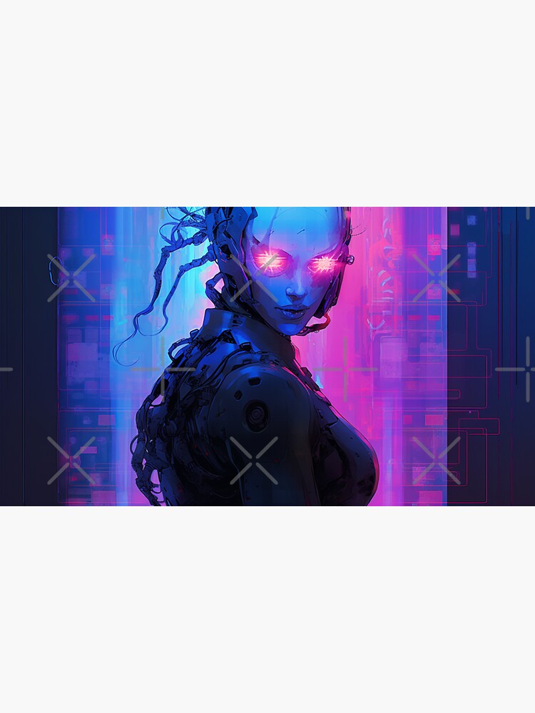 "Cyber Demon Demonic Android" Sticker for Sale by Nightarcade | Redbubble