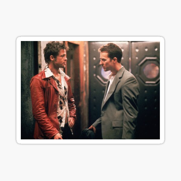 "The Narrator And Tyler Durden" Sticker for Sale by TopThreadTrove ...