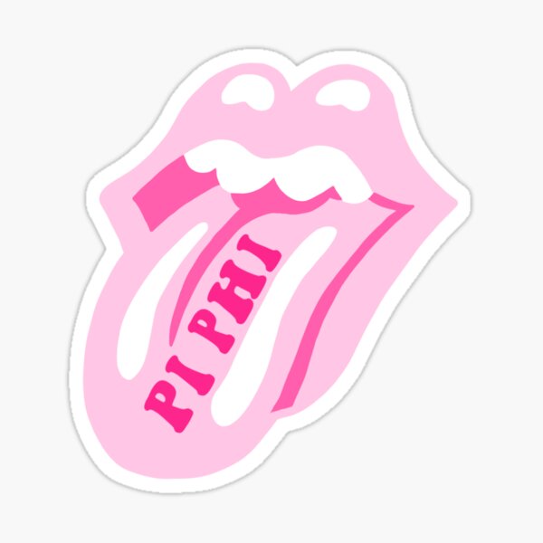 "Pink Pi Beta Phi Tongue Sticker" Sticker for Sale by feliciadesigns ...