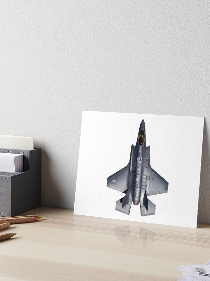 "Lockheed Martin F35 Lightening Fighter Jet top view US Air Force " Art ...