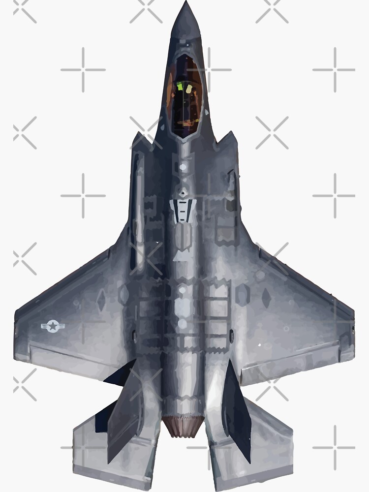 "Lockheed Martin F35 Lightening Fighter Jet top view US Air Force ...