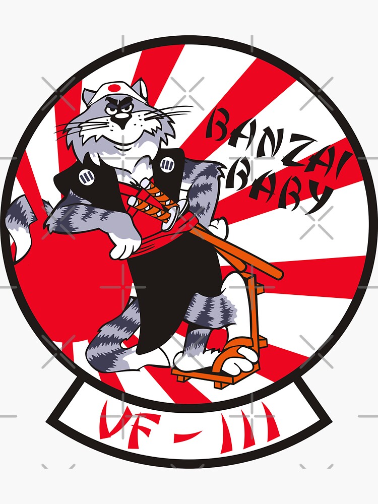 "F-14 Tomcat VF-111 Sundowners" Sticker for Sale by MBK13 | Redbubble