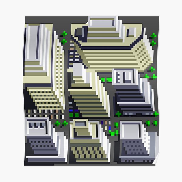 "SimCity / Commercial" Poster for Sale by MisterPixel | Redbubble