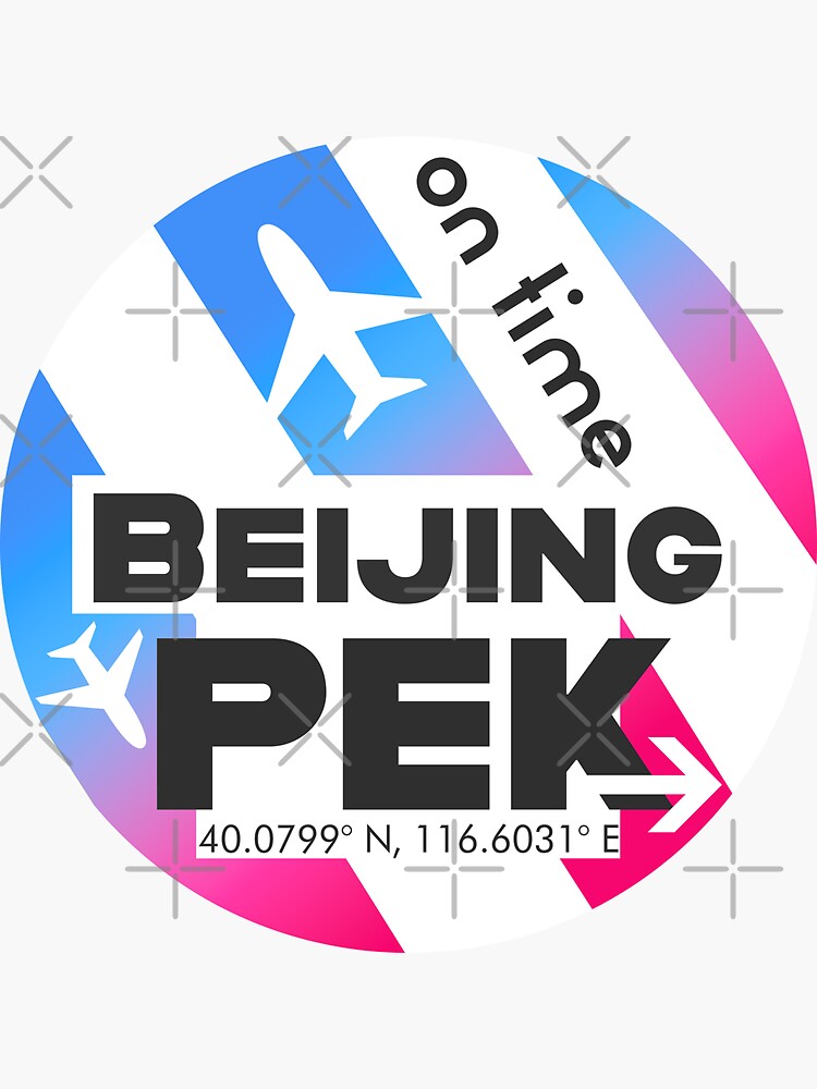 ""Skybound Gateway: Embracing the Spirit of PEK Airport"" Sticker for ...