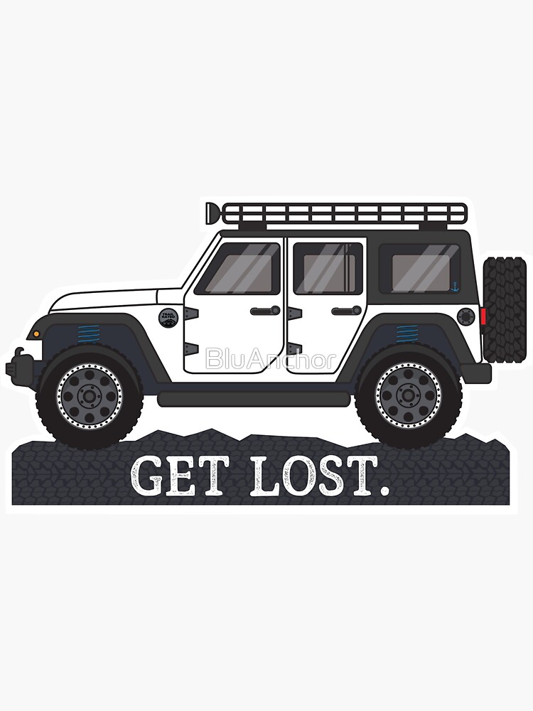 "Get Lost. " Sticker for Sale by BluAnchor | Redbubble